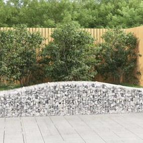 Klenuté gabionové koše 7 ks 400x50x40/60 cm pozinkované železo 3145922