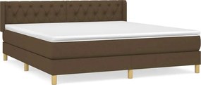 Box spring postel s matrací tmavě hnědá 160x200 cm textil 3130524