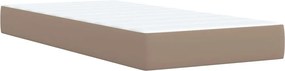 Box spring postel s matrací cappuccino 90x200 cm umělá kůže 3290707