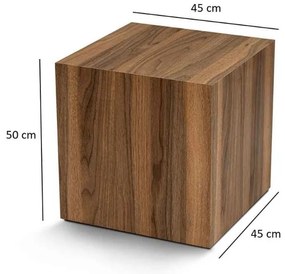 Designový odkládací stolek Taliesin 45 cm vzor ořech