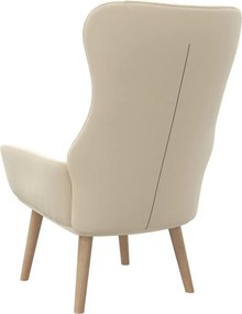 Relaxační židle krémová textil 341396