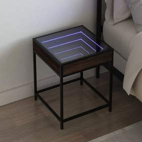 Noční stolek s Infinity LED hnědý dub 40 x 40 x 51 cm 3284095