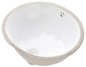 Invena Mykonos, umyvadlo pro zapuštění pod desku 49x40 cm, bílá, INV-CE-50-001-W