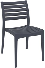Zahradní židle Basart - plast | tmavě šedá