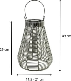 Solární lucerna SOKKE 29/49 šedá