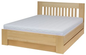 Drewmax LK186 BOX 100x200 cm dřevěná postel masiv buk jednolůžko