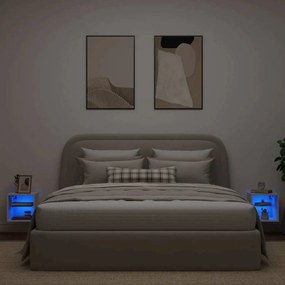vidaXL Nástěnné TV skříňky s LED osvětlením 2 ks 30x28,5x30 cm [836974] Barva: dub sonoma