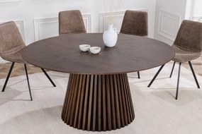 Kruhový jídelní stůl Valhalla Wood 120cm tmavý dub