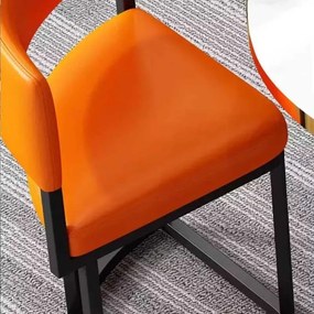 LuxuryForm DESIGN Jídelní set MONTE 4+1 - oranžový / černý