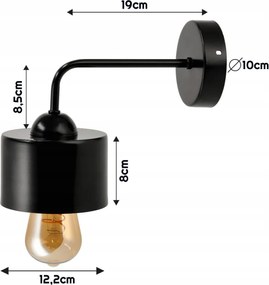 Nástěnná lampa E27 LOFT edison