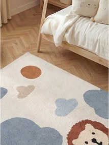 Krémový pratelný/ručně tkaný bavlněný dětský koberec 140x200 cm Snuggle Lionel – Hanse Home