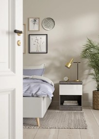 FALCO Noční stolek Simplicity 238 beton/bílý lesk