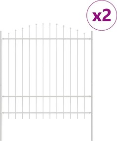 Zahradní plot WOERDEN 2 ks 170 x 215 cm Práškově lakovaná ocel 3360140