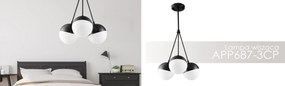 Toolight - Stropní svítidlo 3xE27, černá-bílá, OSW-05365