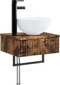 Sada koupelnového nábytku 5 ks Kouřový dub 33 x 34,5 x 100 cm 3405968
