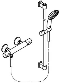 GROHE 34805001 - Termostatická sprchová baterie PRECISION FLOW DN 15 chrom