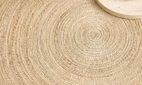 Diamond Carpets India, Ručně vázaný kusový koberec Rhea J-11 Natural kruh, 80x80 (průměr) kruh, béžová, chodba / předsíň