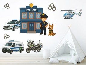 Policie samolepky na zeď arch 75 x 51 cm