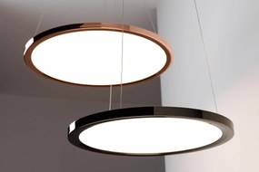 Stilnovo 8614 Hinomaru, černé závěsné kruhové LED svítidlo, 30W LED 3000K stmívatelné, prům. 48cm