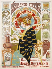 Obrazová reprodukce Coffee Shop Advert (Art Nouveau Café) - Alphonse Mucha, (30 x 40 cm)