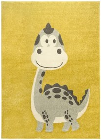 Dětský koberec Emily Kids 5860D Dinosaurus žlutý