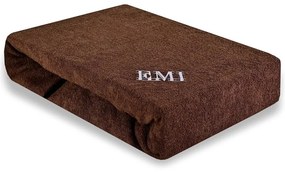 Plachta ložní hnědá froté EMI, Plachta 90x200