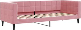 Válenda s přistýlkou růžová 80 x 200 cm samet 3196687