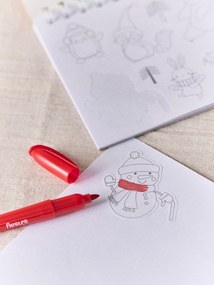 Sinsay - Vánoční kreativní sada: samolepkové omalovánky a fixy 7 pack - světle modrá