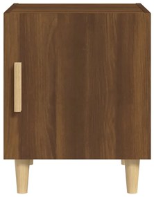 Noční stolek hnědý dub kompozitní dřevo - Default Title