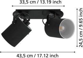 Eglo 33646 - Bodové svítidlo VILLABATE 2xE27/10W/230V