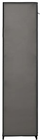 vidaXL Šatní skříň s přihrádkami a tyčemi šedá 150x45x176 cm textil