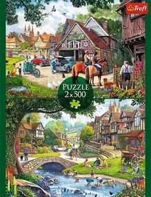 TREFL Puzzle Idylický život / 2x 500 dílků / 48 x 34 cm