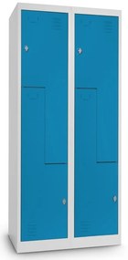 Rauman Kovová šatní skříň Z 80 x 50 x 180 cm, otočný zámek - modrá