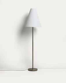 Stojací lampa ve stříbrné barvě s textilním stínidlem (výška 153 cm) Navat – Kave Home