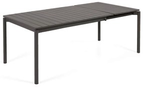 Zahradní rozkládací stůl tana 140 (200) x 90 cm černý MUZZA