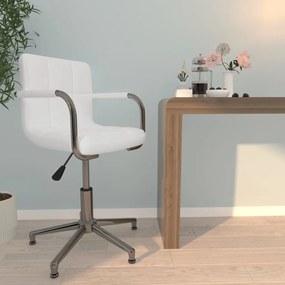 vidaXL Otočná kancelářská židle umělá kůže [334750] Barva: Bílá