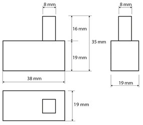 SAPHO XQ202 X-Square háček hranatý