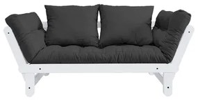 sofa BEAT by Karup - 73*162 cm white (bílá) + futon dark grey 734