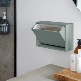 Šedomodrý nástěnný odpadkový koš z recyklovaného plastu Mini Box – ReCollector