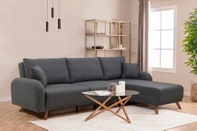 Hanah Home Rohová pohovka HERA antracitová pravá 297 cm