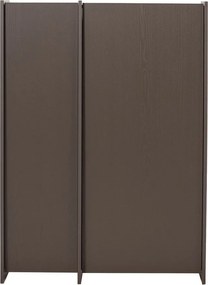 Tmavě hnědá skříňka v dekoru jasanu 102x140x44 cm Brock – WOOOD