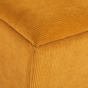 HOMCOM úložná lavička 47L s polyesterovým potahem do ložnice a předsíně, 95x38x45cm, Oranžová