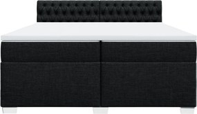 Box spring postel s matrací černá 200x200 cm textil 3286004