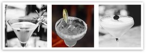 Gario Obraz na plátně Bílá nápojová souprava Rozměry: 90 x 30 cm