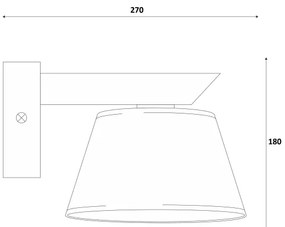 Nástěnné svítidlo ANTONIO 1xE14/40W/230V dub