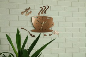 M.Clock Nástěnné akrylové 3D kuchyňské hodiny 64x43cm různé barvy Barva: zlaté