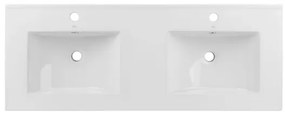 EBS Pure Skříňka s keramickým dvojumyvadlem slim 121 cm, bílá 1 set