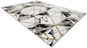 Dywany Łuszczów, Kusový koberec Emerald 1020 black and gold, 80x150, černobílá, kancelář