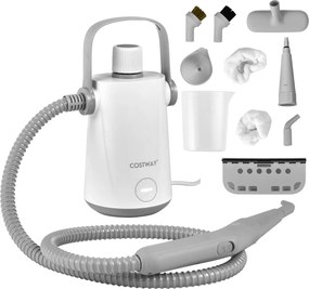 Costway Víceúčelový parní čistič Přenosný ruční parní čistič s 1000 W šedou