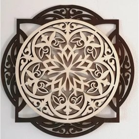 Dřevěný dekorativní obrázek s elegantním vzorem - mandala I SENTOP PR0304